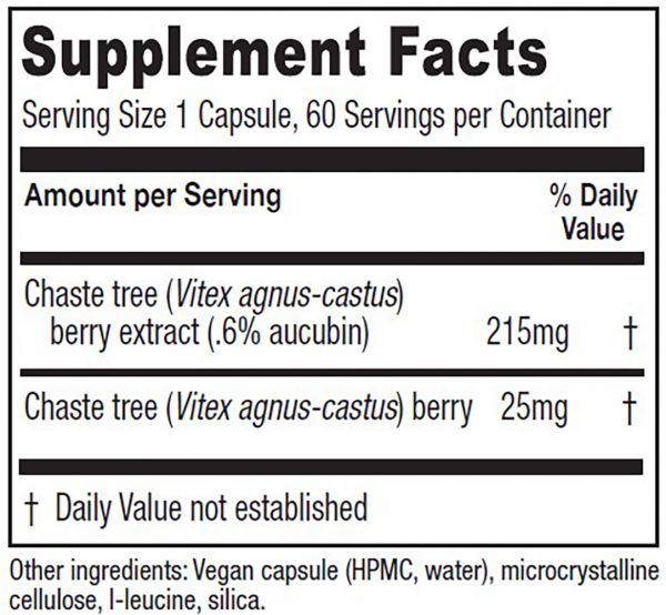 Chaste Tree Berry - 60 capsules - Vitanica | Natural Health Care for Women